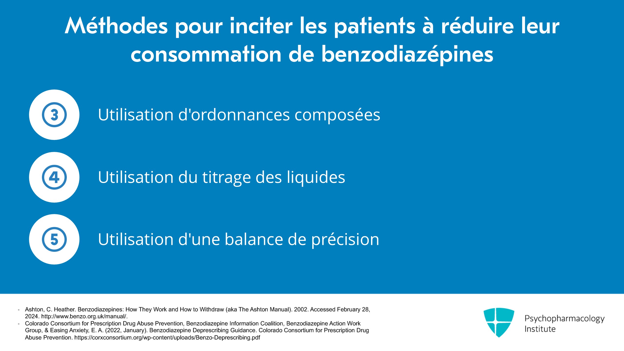 Techniques pour un sevrage réussi des benzodiazépines ...