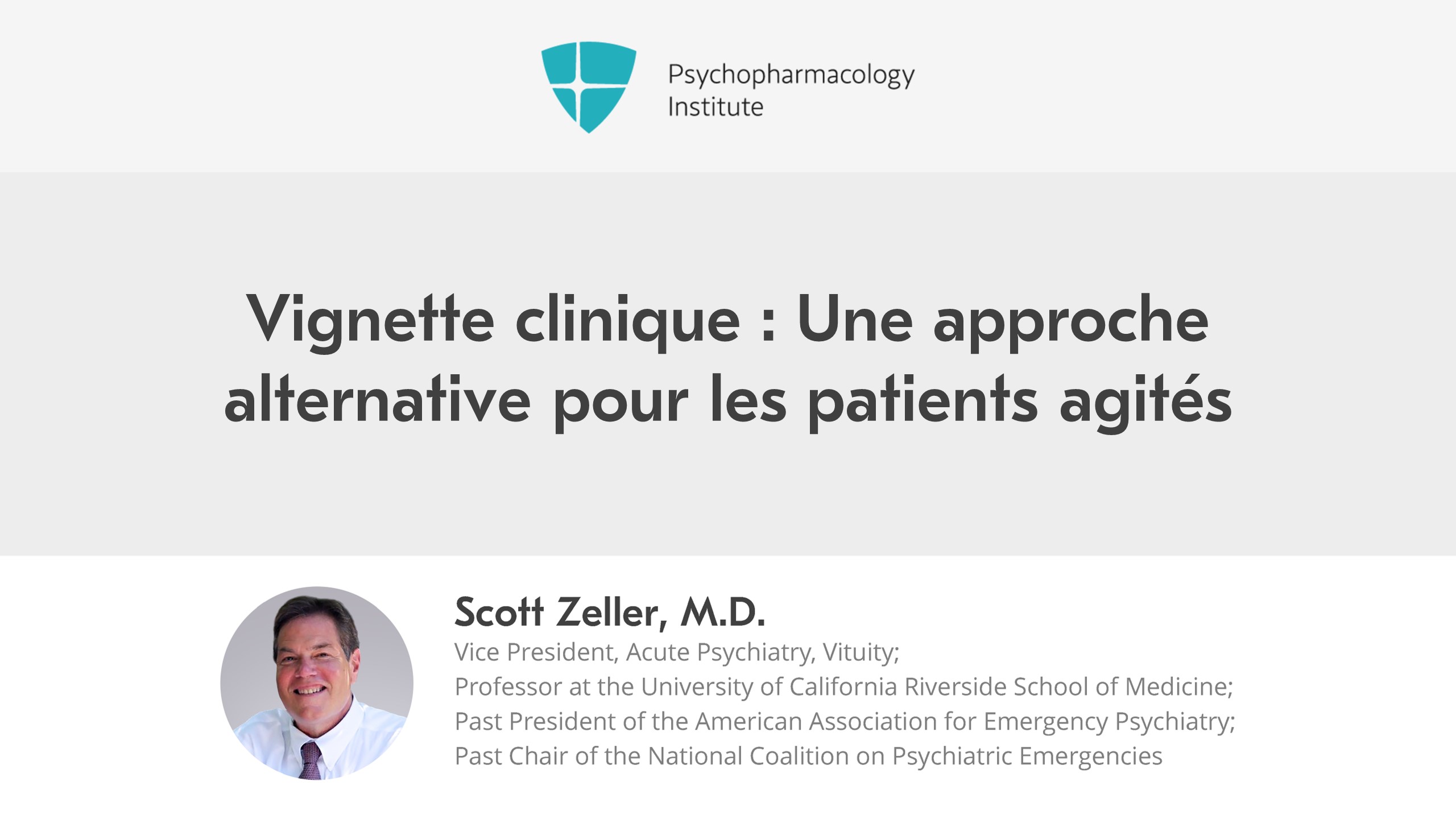 Vignette clinique : une approche alternative des patients agités ...